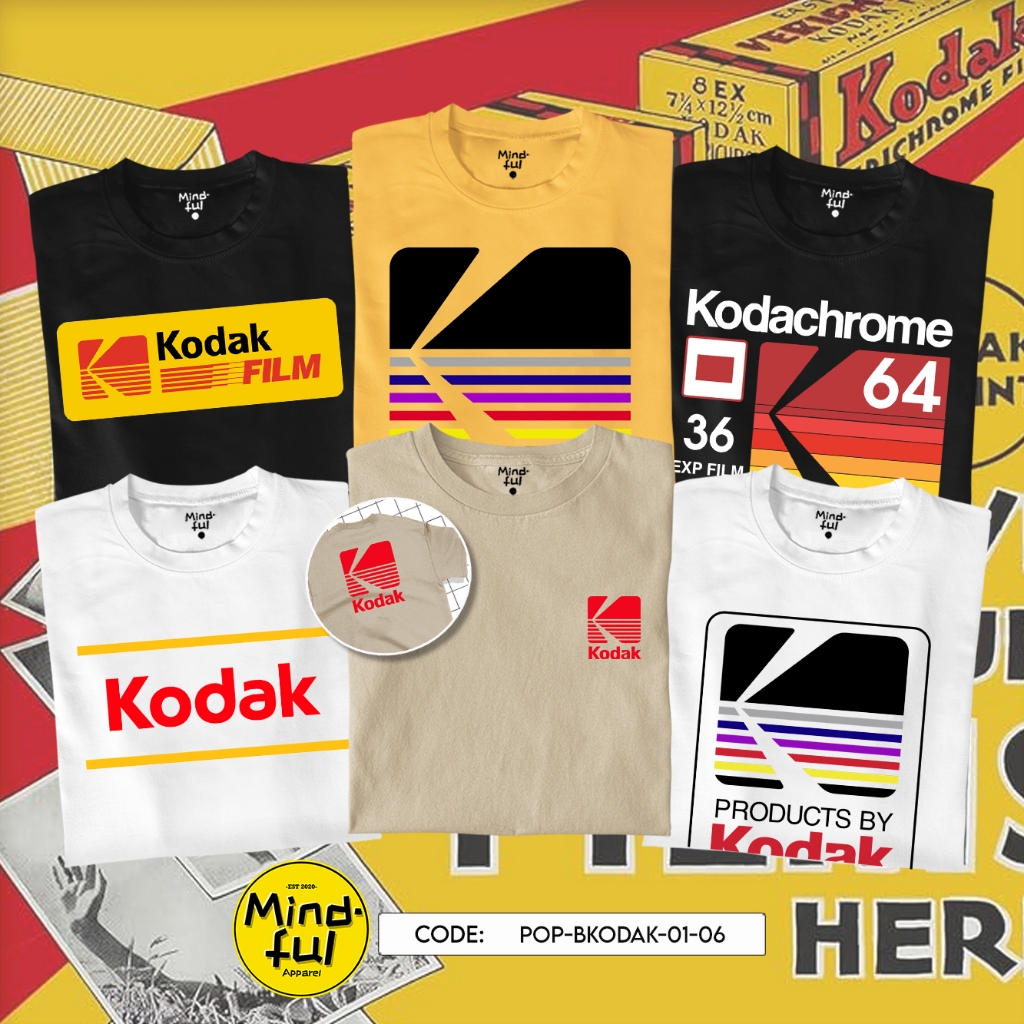 POP CULTURE KODAK GRAPHIC TEES | MINDFUL APPAREL T-SHIRT | Shopee ...