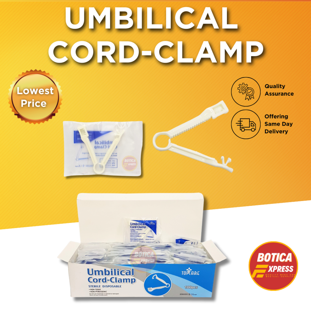Cord Clamp Umbilical Sterile Topcare (Box of 100 Pieces) | Shopee ...