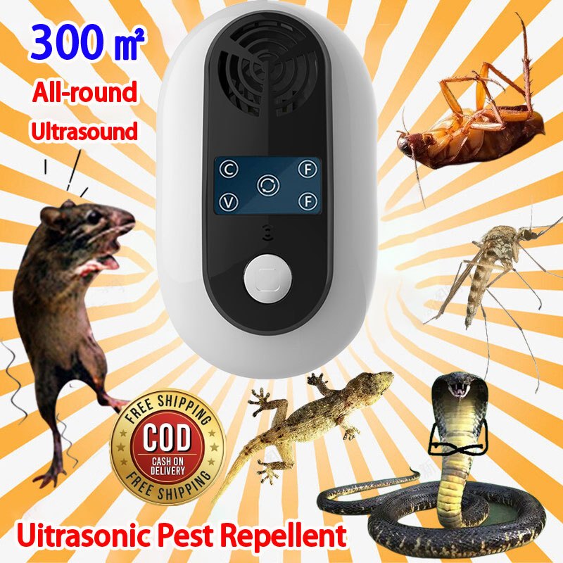 COD 2024 New Ultrasonic Pest Control Electric Mosquito killer mousetrap ...