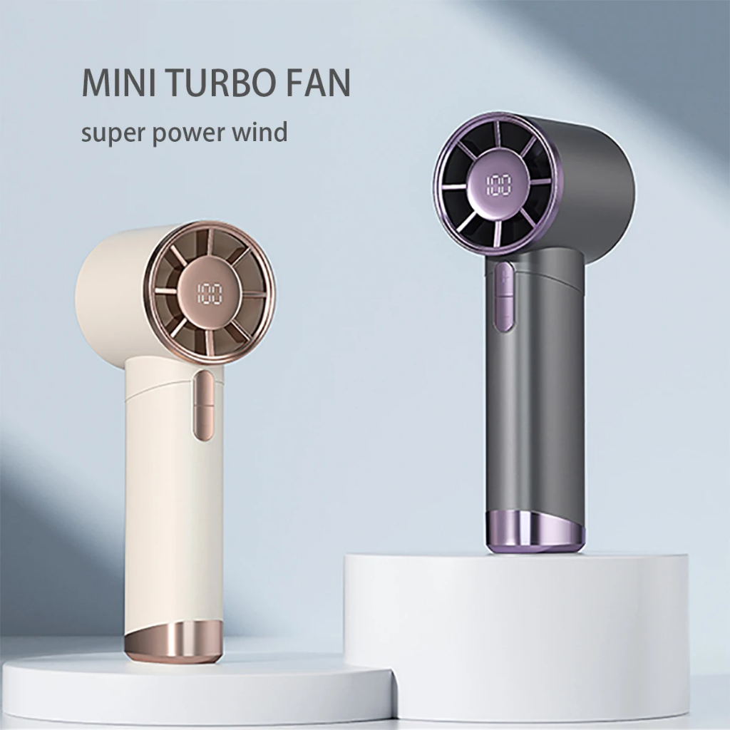 Portable Handheld Fan 1-100 Speeds Adjustable Turbo Mini Fan with LED ...