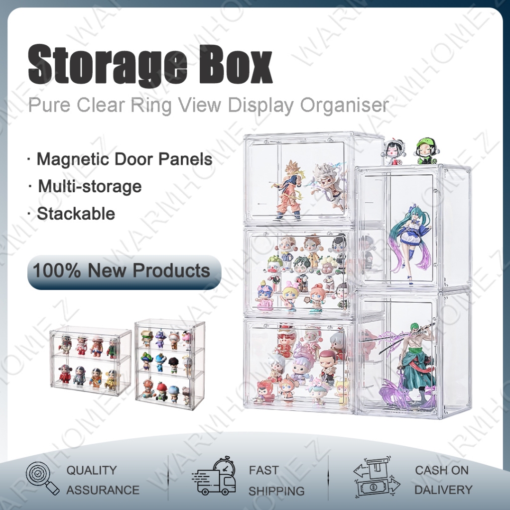 Acrylic transparent display box storage rack, toy stackable magnetic ...