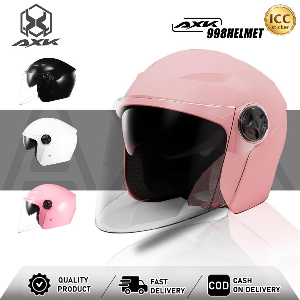 AKA Open Face Motorcycle Helmet Double Sunglass Helmet | Shopee Philippines