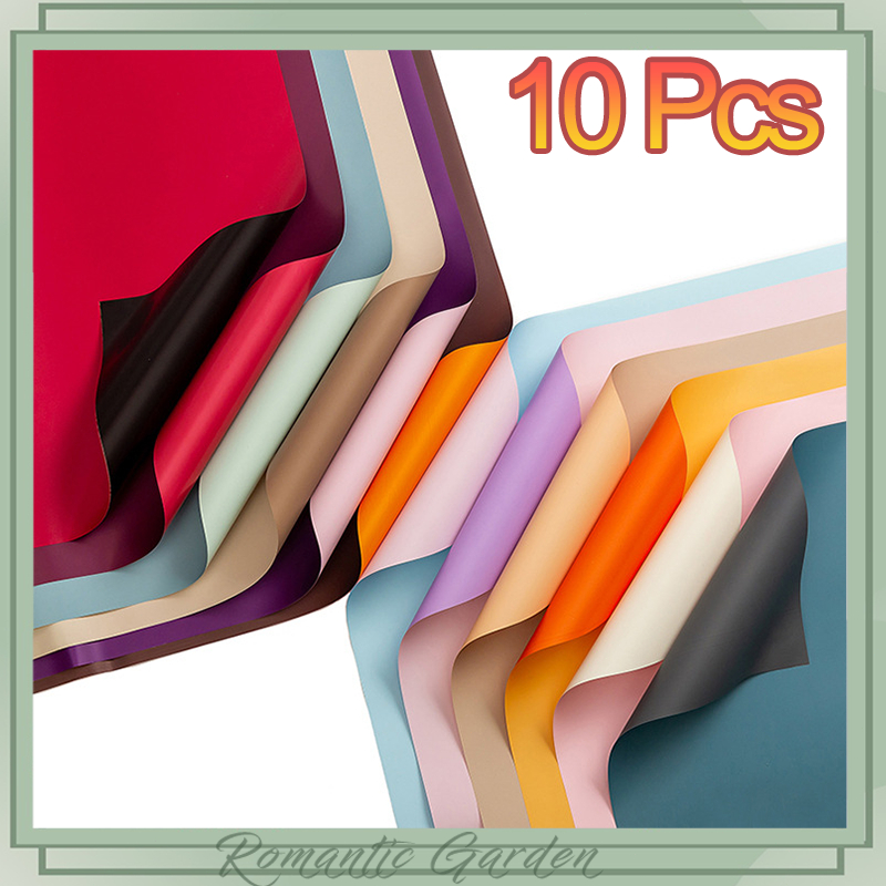 High Quality 10pcs Two-Sided Colored Flower Wrappers 58*58cm Gift ...