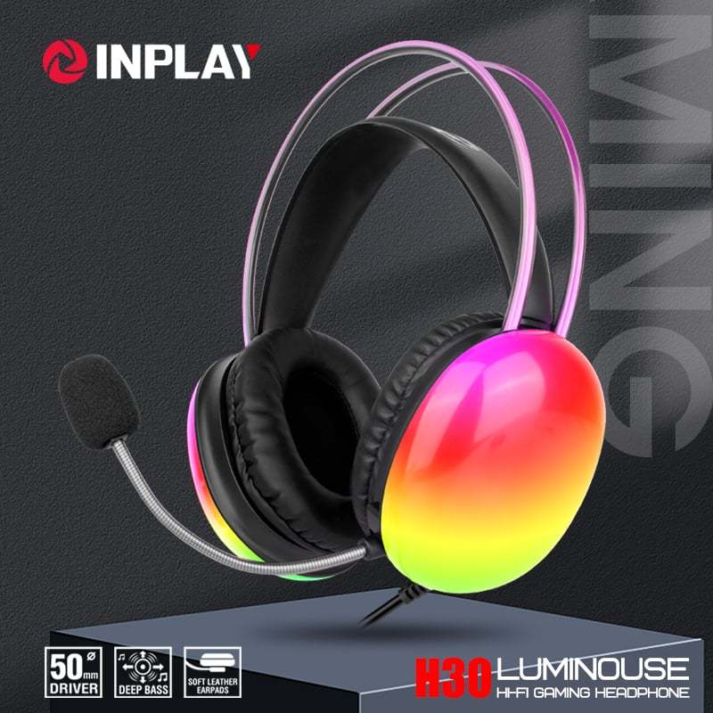 Inplay H30 RGB Headset | Black and White | Shopee Philippines