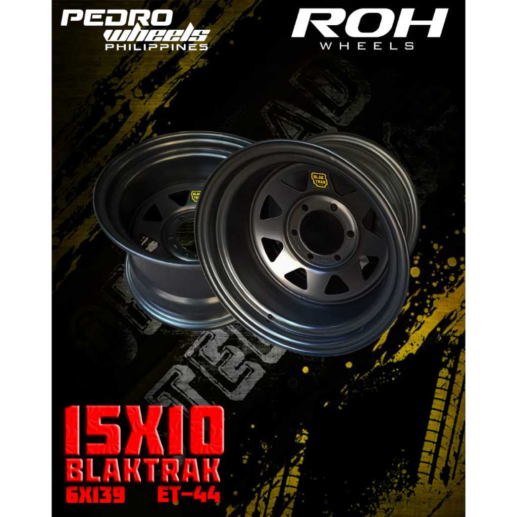 15x10 6x139.7 ⚠️ 1 PIECE ⚠️ Roh Australia Offroad Steel Rims | Shopee ...