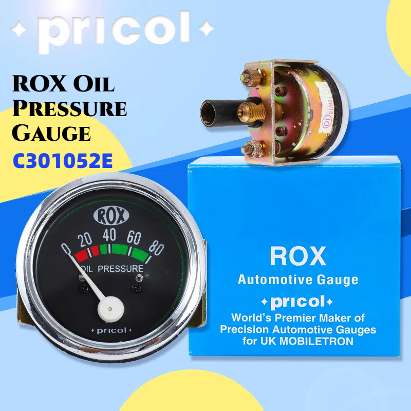 ROX Oil Pressure Gauge Original C301052E MTG with colored lighting ...