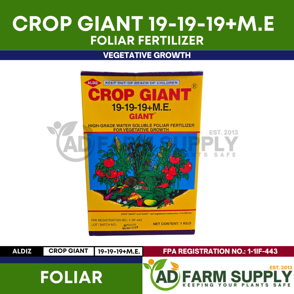Crop Giant 19-19-19+M.E Foliar Fertilizer – High-Grade Formula for ...