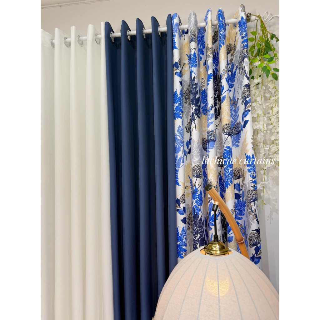 Per PC!! Clarion Blue -Future Dusk New Print Minimalist Curtains 5-9FT ...