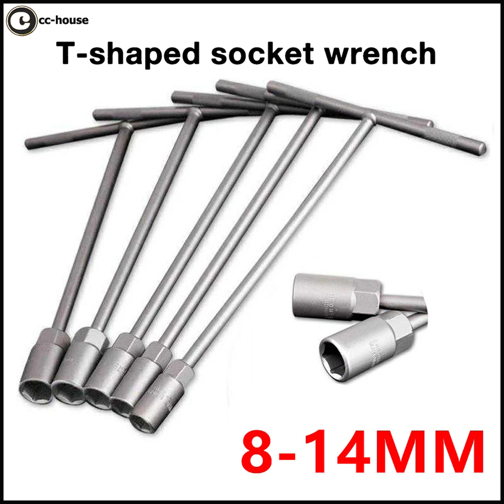 5pcs 8/10/12/13/14 T-handle socket Wrench tool Motorcycle tools ...
