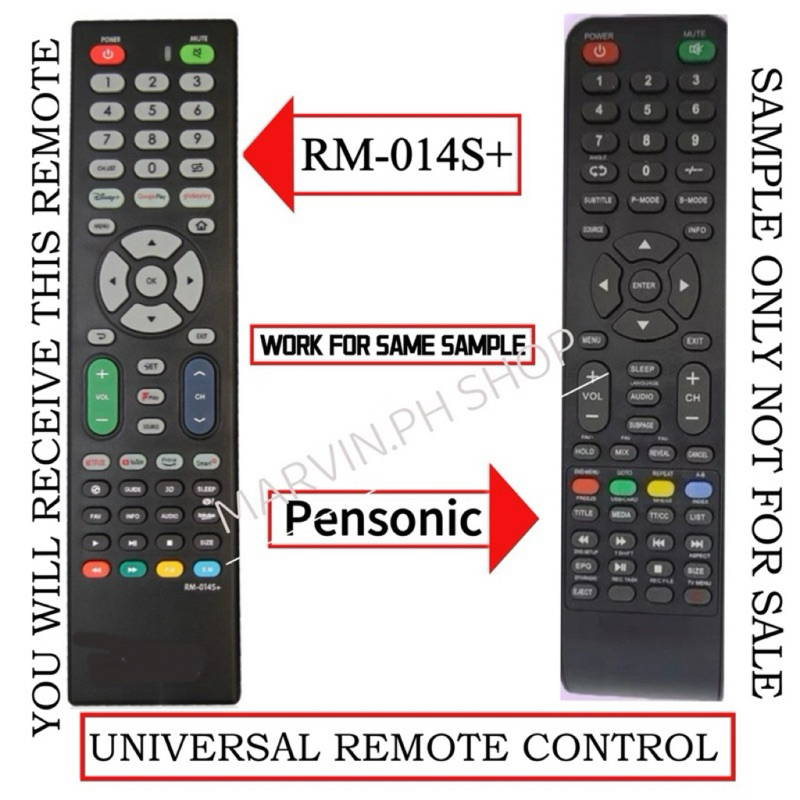 ready to use univelsal Remote Control for PENSONIC Universal Smart tv ...