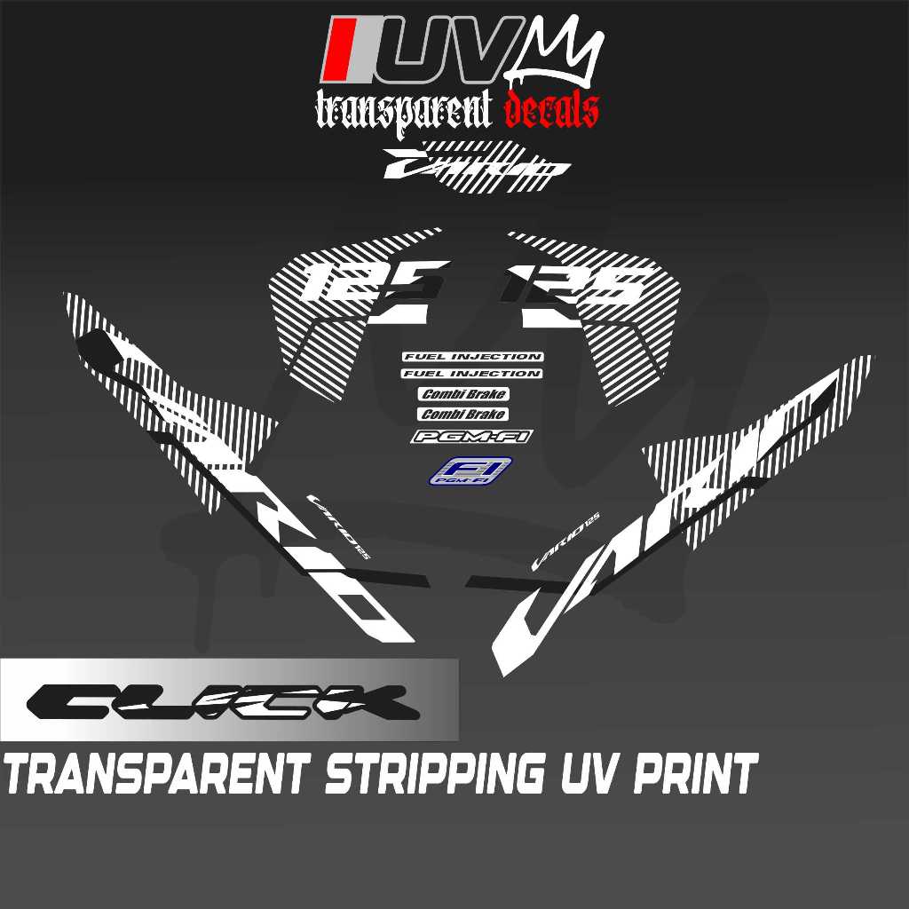 TRANSPARENT HONDA CLICK 125 V3/V4 VARIO DESIGN DECALS | Shopee Philippines