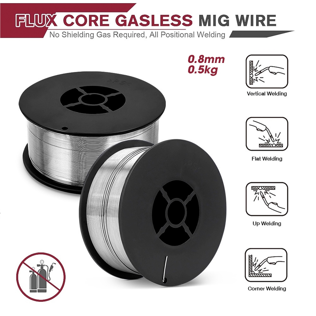 MIG Wire 0.8mm 0.5kg Gasless Steel Flux Cored Wire MIG E71T-GS Mig Wire | Shopee Philippines
