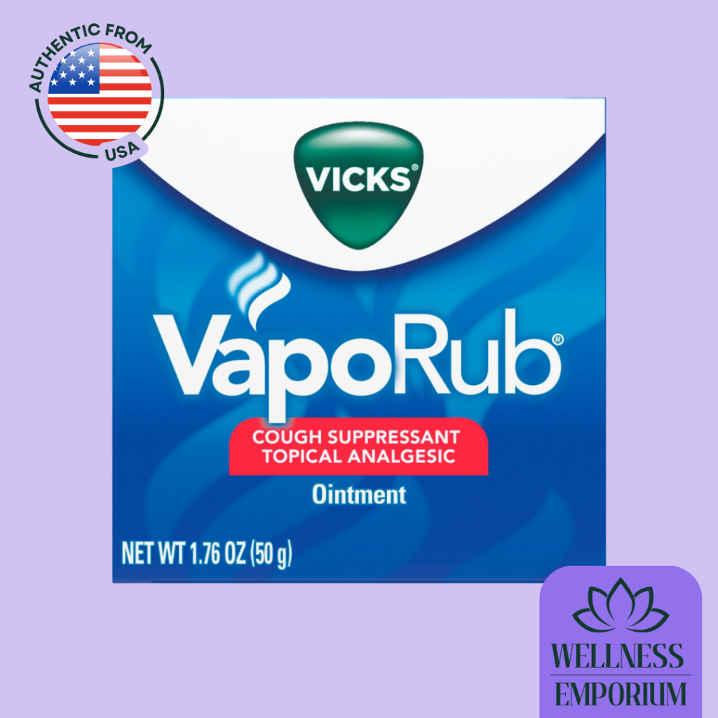 Vicks VapoRub Cough Suppressant Chest Rub Ointment, Original, 50g (NO ...
