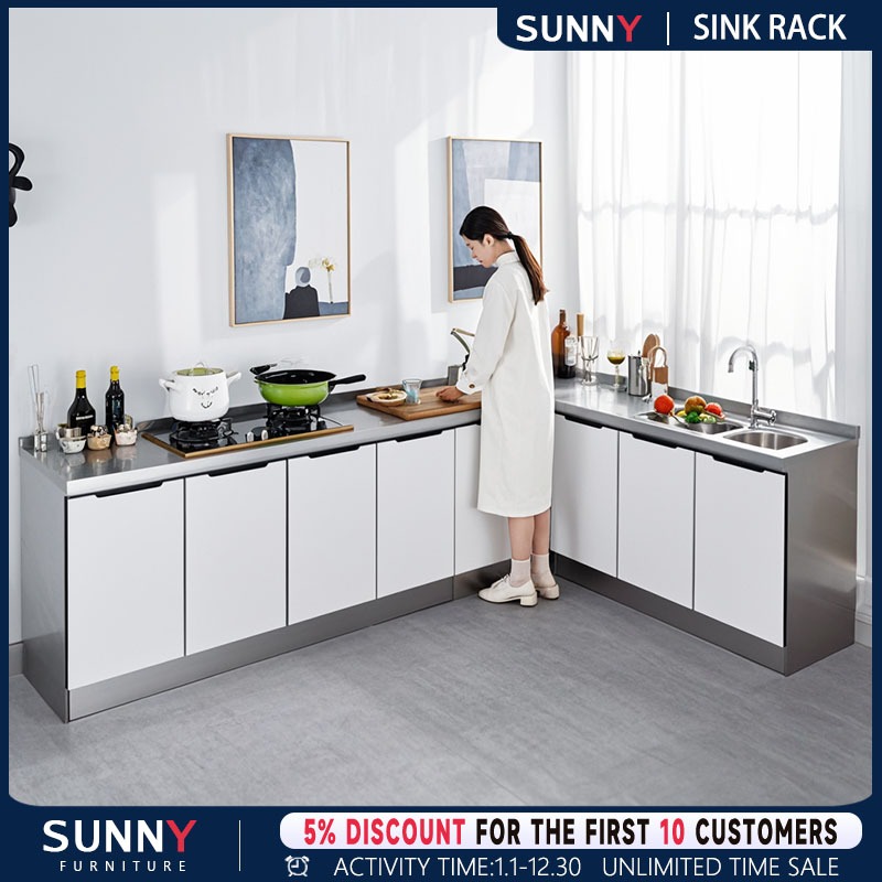 SUNNY Kitchen Sink Cabinet Kitchen Simple Cabinet Household Stove ...