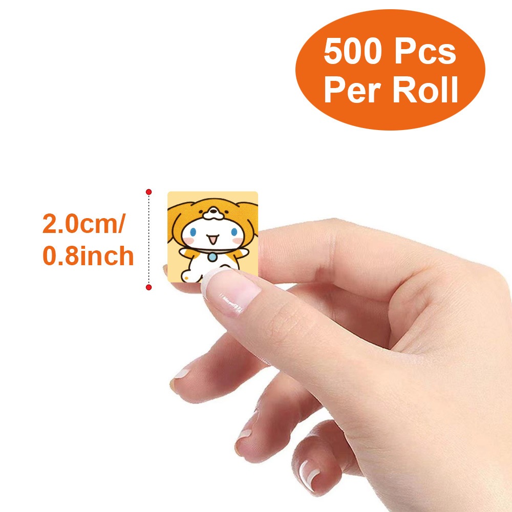 Kuromi style sticker design for 500pcs 1 roll for gifting wrapping ...