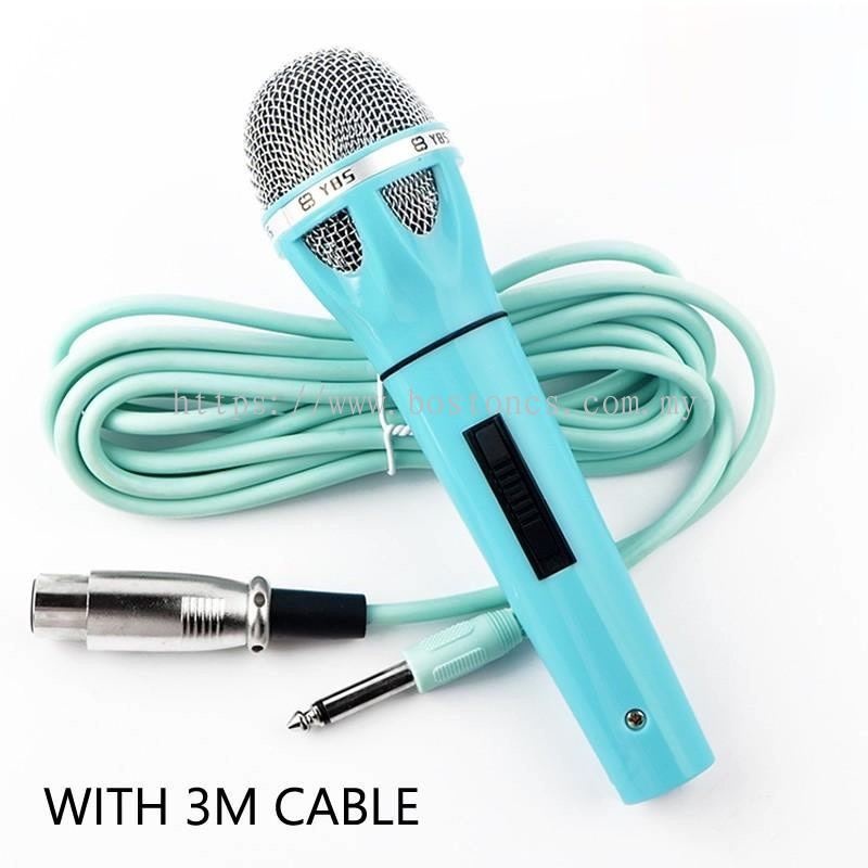 Multi Colored Wired Plastic Mic with 6.5mm Karaoke Party Handheld ...