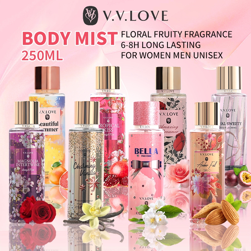 V.V.LOVE Floral Fruity Body Mist Perfume 250ml pomegranato vanilla ...