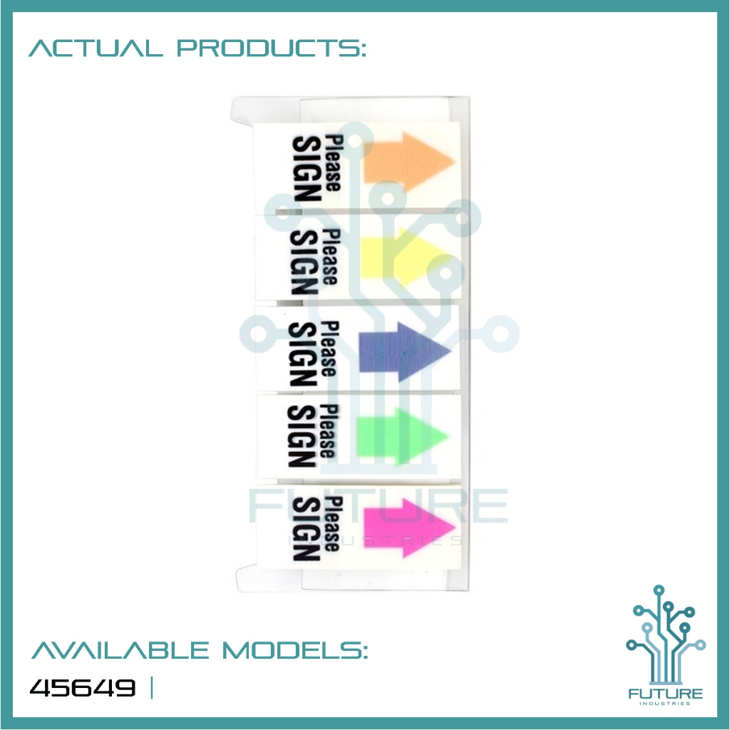 Sticky Note Scripti Stick-On Note Arrow Sign "Please Sign" 20 x 48mm ...