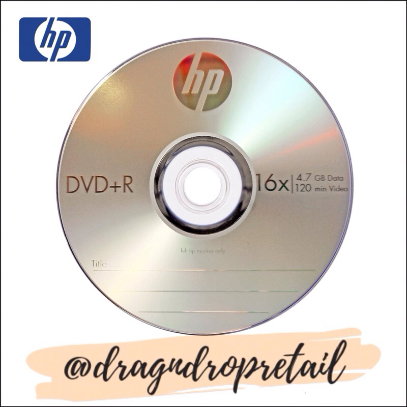 HP DVD+R DVDR DVD R 16x 4.7GB Recordable Blank Disc by 50’s (50pcs per ...