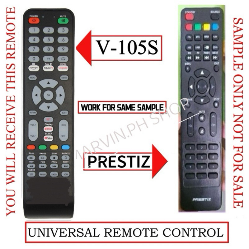 ready to use Universal remote control 100% work for PRESTIZ led smart tv remote na gagana sa tv ...