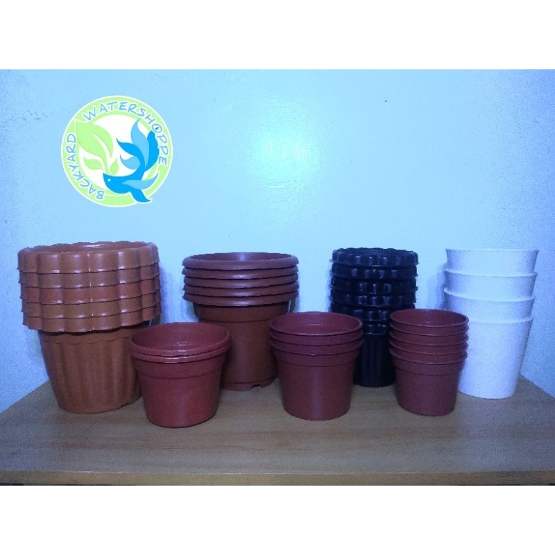 Plastic pots for plants (various designs) | Shopee Philippines
