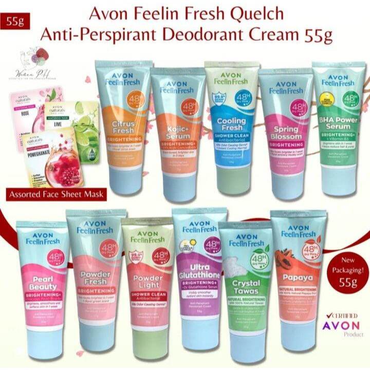 Avon Feelin Fresh Quelch Anti-perspirant Deodorant Cream | Shopee ...