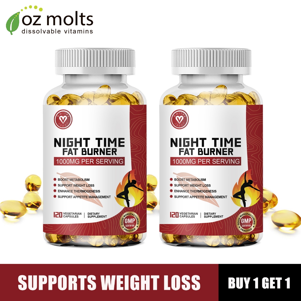 Ozmolts Night Time Fat Burner Capsule Weight Management Supplement for ...