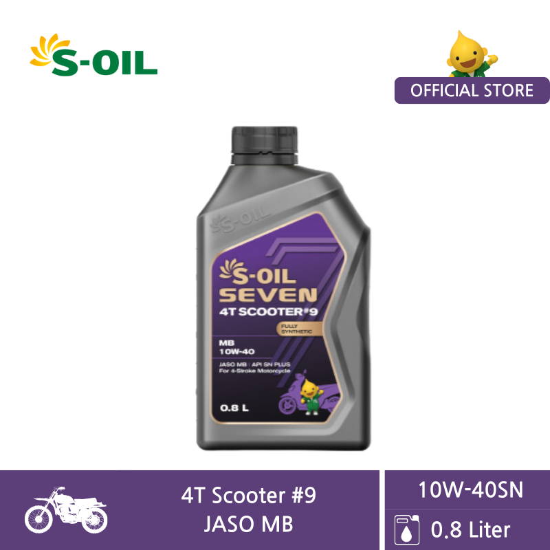 S-Oil 7 4T Scooter #9 10W-40SN / JASO MB Fully Synthetic Motorcycle Oil ...