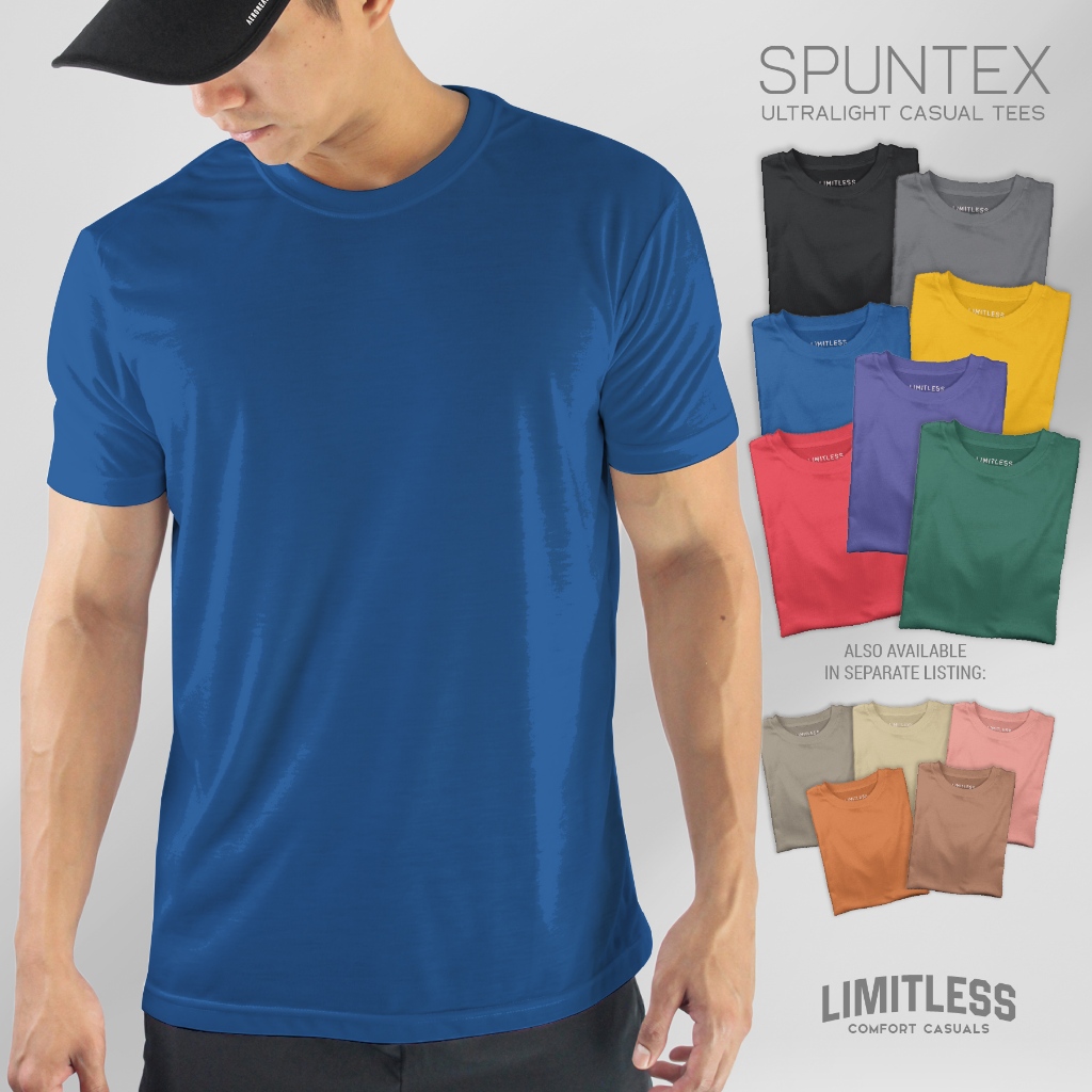 Limitless [Spuntex] Basic Shirt Men's Casual Comfort Tee for Everyday ...