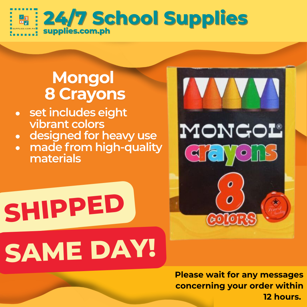 Mongol Crayons - 8 Colors Finest Quality | Shopee Philippines