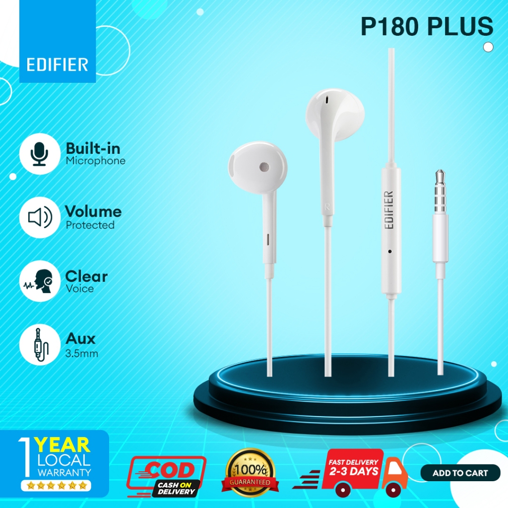 Edifier P180 Plus / P180 Type-C Built-in Microphone HD Voice Free ...