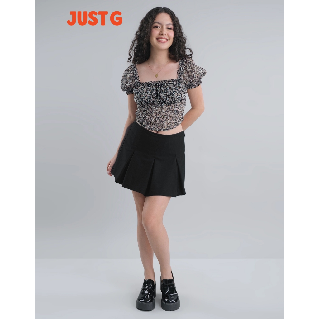 Just G Romantic Puff Sleeve Floral Print Top | Shopee Philippines