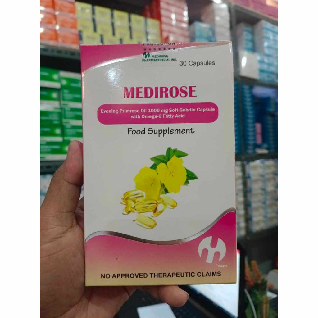 MEDIROSE Evening Primrose 1000mg 30 Capsule | Shopee Philippines