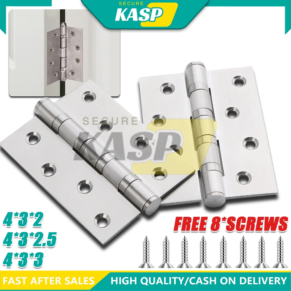(1 Pair) 304 Stainless Steel Door Hinges Flat Hinges Solid Wood Door ...
