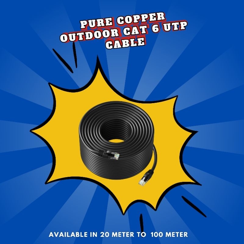 ALLAN PURE COPPER OUTDOOR CAT 6 UTP CABLE (AVAILABLE IN 10 M TO 100 M ...