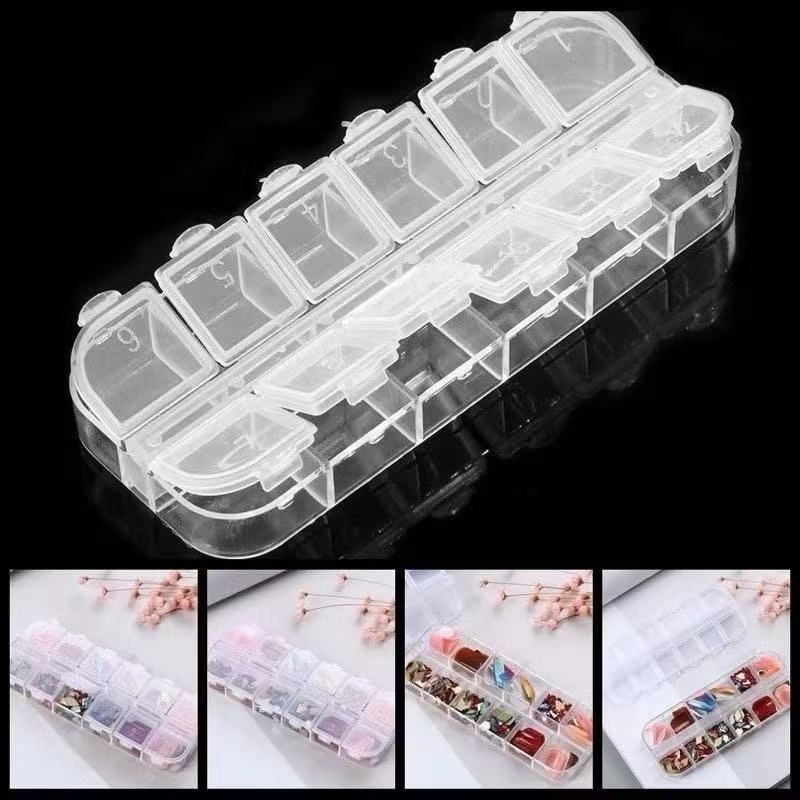 12 Grids Jewerly Collection Storing Craft Organizer Storage Boxes ...