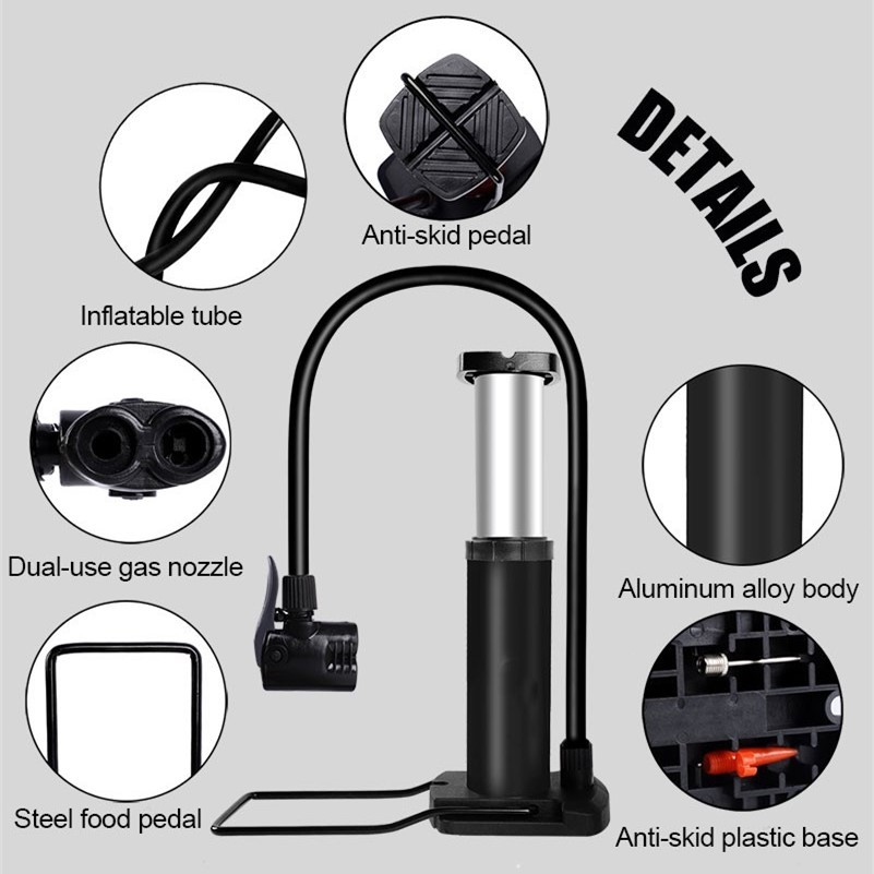 MOTEX Air Pump 120 PSI Portable Tire Inflator Foot Tire Pump For ...