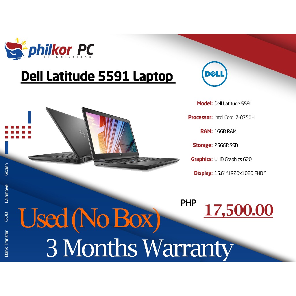 2nd Hand Laptop Dell Latitude 5591 Core i7-8750H 16GB RAM 256GB SSD UHD ...
