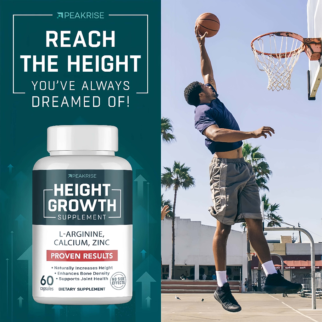 Height Enhancer Booster Vitamin Calcium Promote Bone Development ...