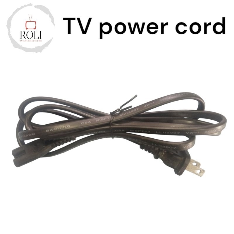 Original TV power cord 1.5 meters for LCD LED television | Shopee ...
