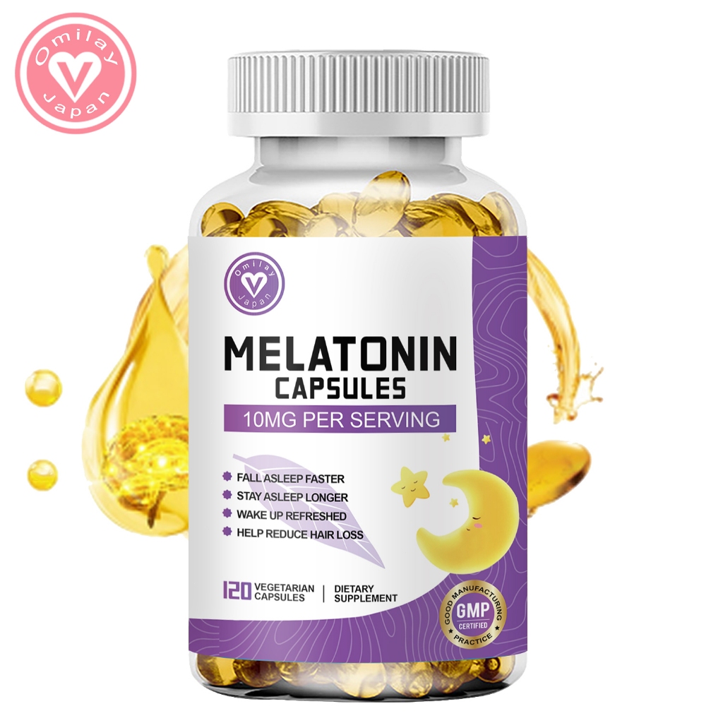 Omilay Melatonin Capsule Sleep Aid Supplement Promote Relaxation Health ...