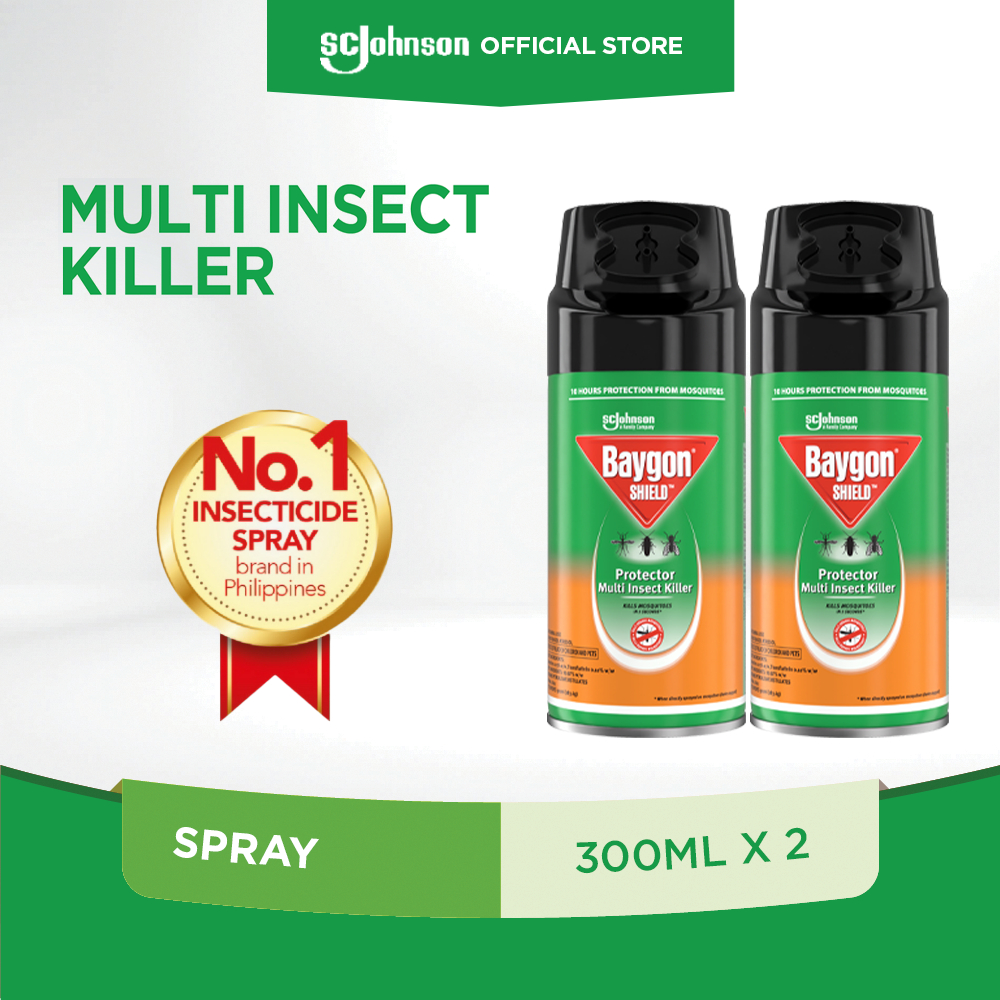 Baygon Shield Protector Multi Insect Killer 300ml (BUNDLE OF 2 ...