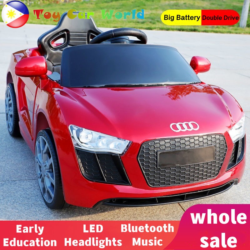 Mini Audi Electric Toy Cars for Kids Rechargeable w/ Leather Seat ...