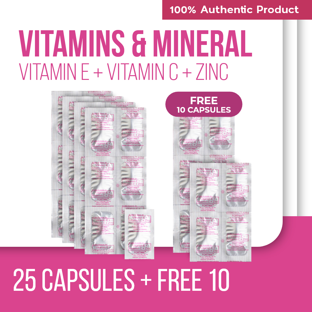 Fortima (Vitamin E + Vitamin C + Zinc) Buy 25 capsules get FREE 10 ...