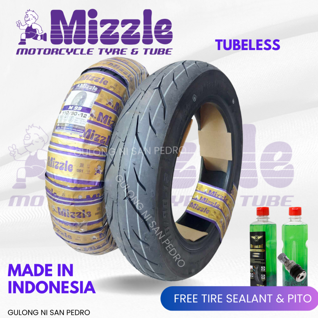 MIZZLE- M99 Tubeless 100/90-12 ,110/90-12 , 110/70-13 , 130/70-13 ...