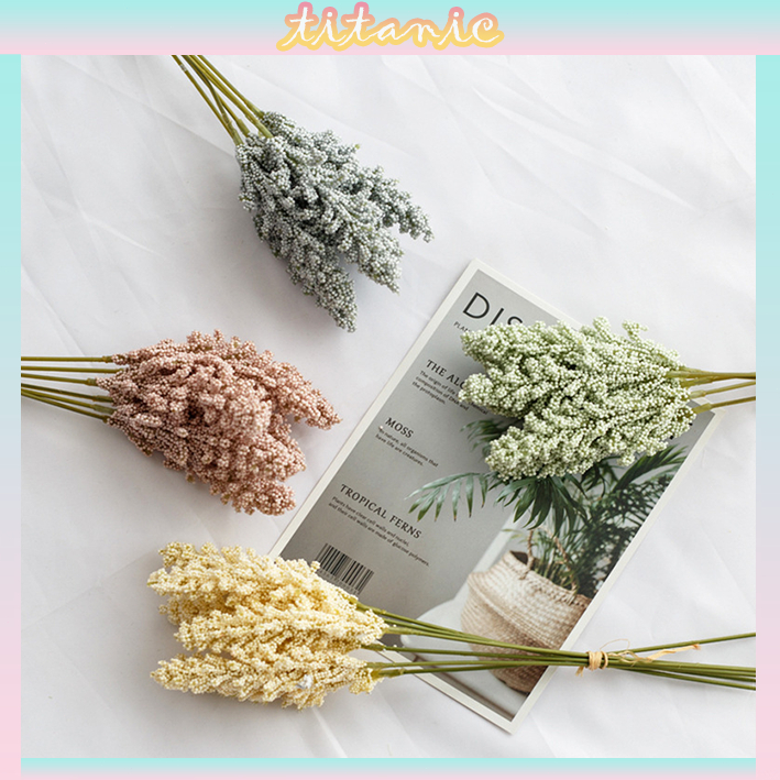 Artificial flowers wheat ears flower arrangement guest bedroom study ...