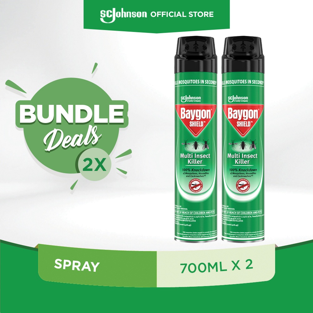 Baygon Shield Multi Insect Killer 700ml (BUNDLE OF 2) | Shopee Philippines