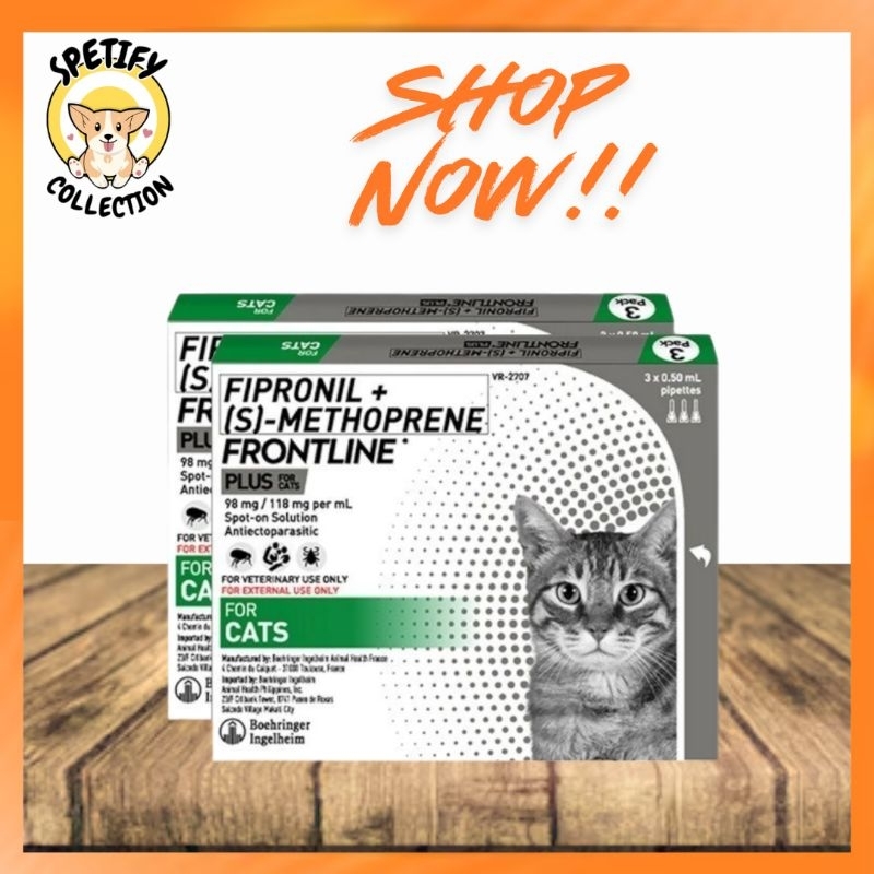 Frontline Plus Spot on Flea and Tick Treatment for Cats (3 spot on in ...
