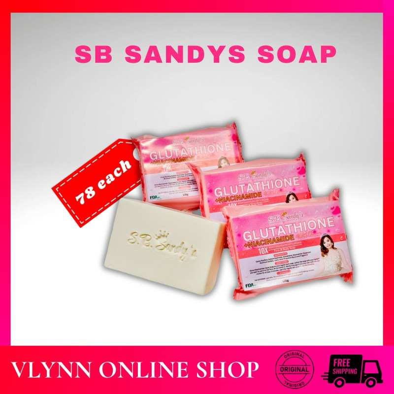 SB SANDY’S Glutathione Niacinamide with Tawas Soap 135g | Shopee ...
