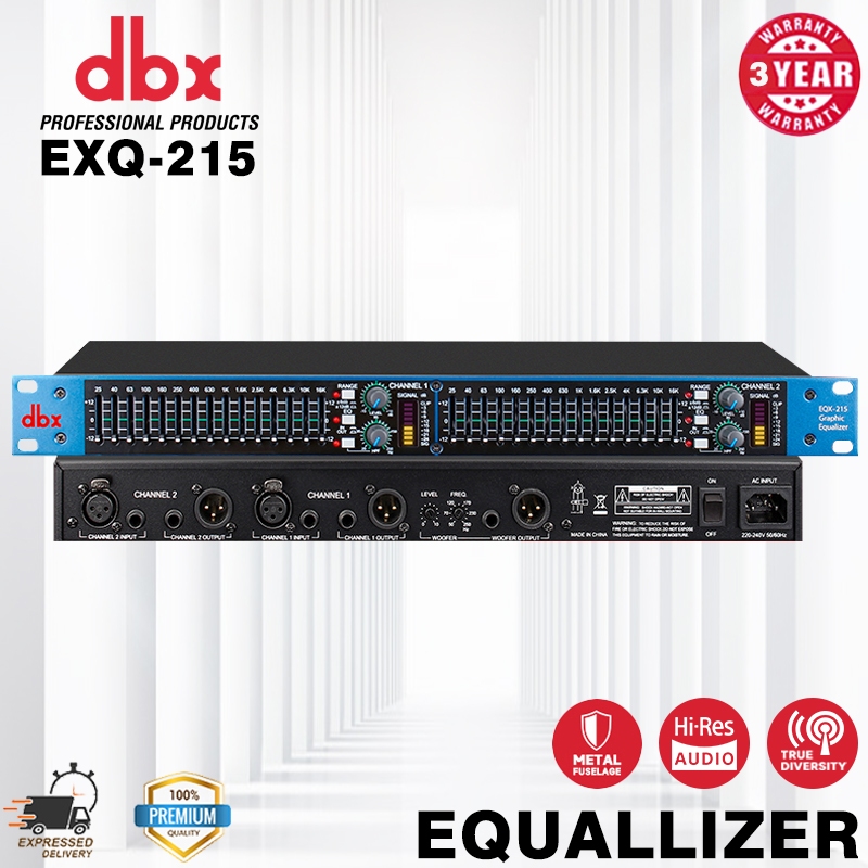 DBX EQX215 Professional graphics equalizer, XLR or 6.35 mm input and ...